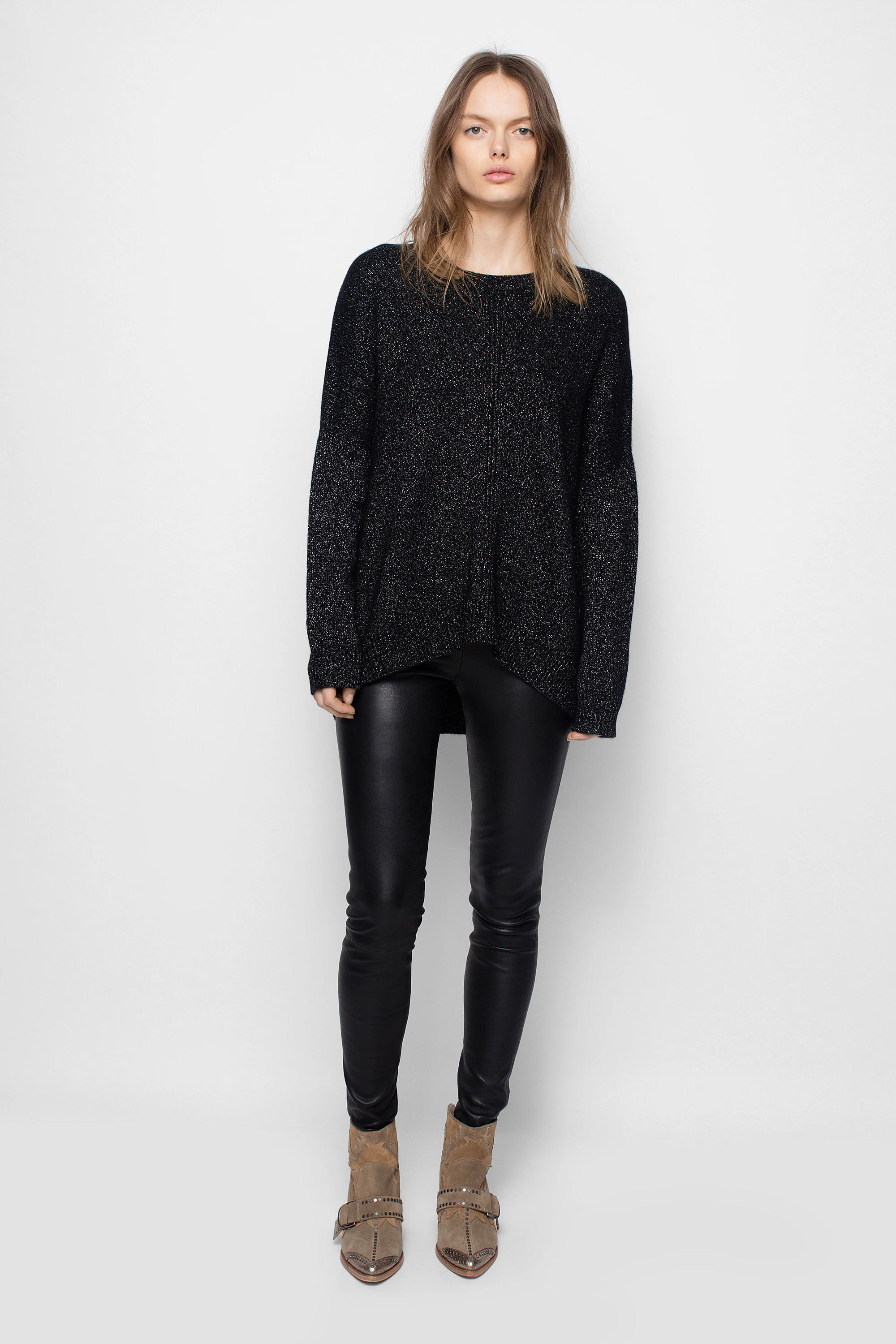 Prisme Deluxe Cashmere Sweater - sweater women's | Zadig&Voltaire ...