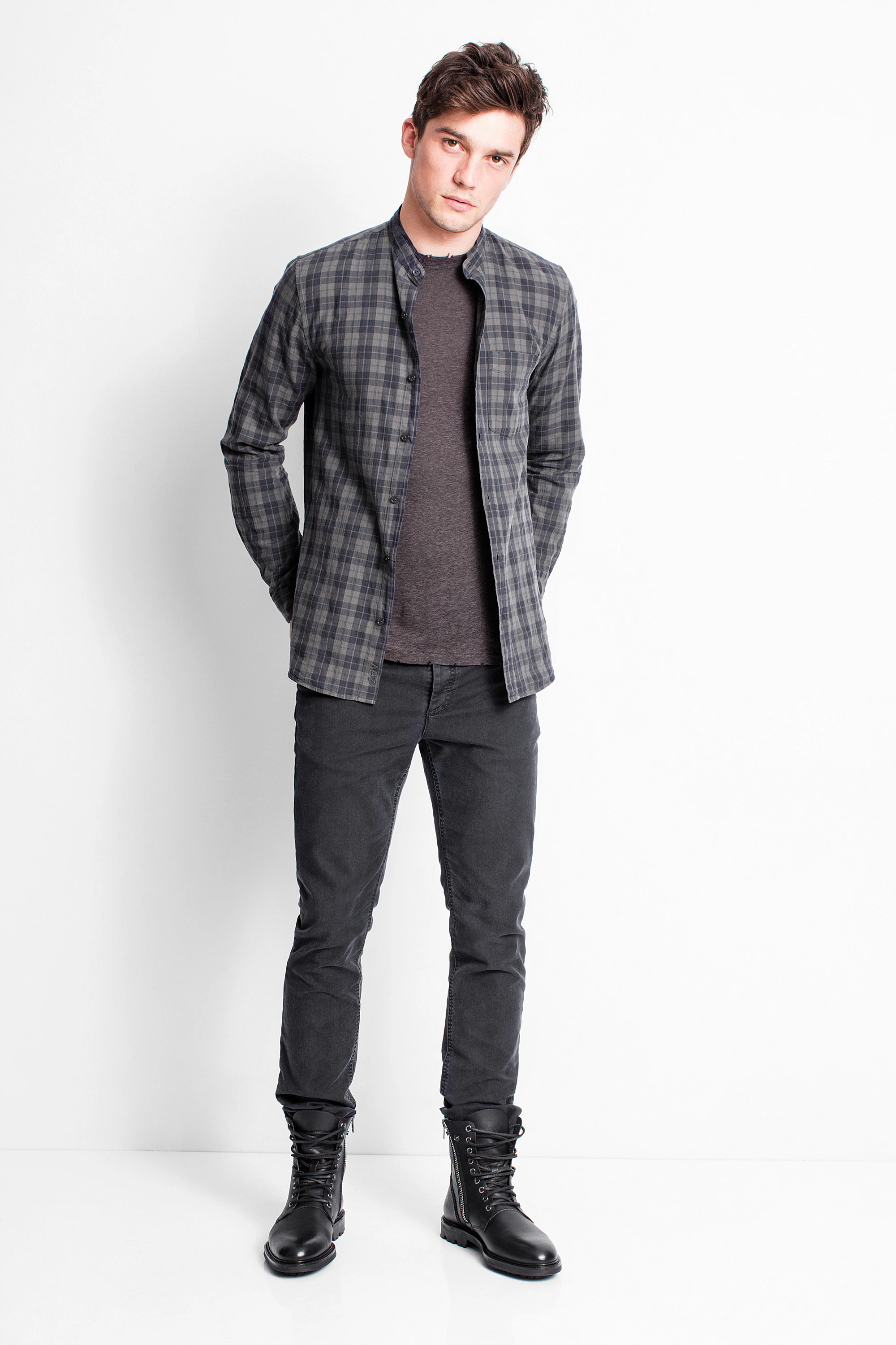 Torro Check Men’s Shirt shirt brown men | Zadig&Voltaire | Zadig&Voltaire